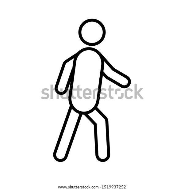Walking Man Icon Design Walking Man Stock Vector (Royalty Free ...