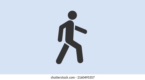 Walking Man Symbol Walking Man Flat Stock Vector (Royalty Free ...