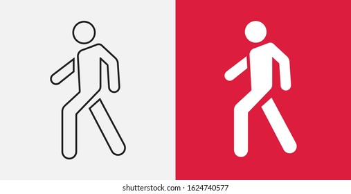 Walking Man Vector Icon Walking Man Stock Vector (Royalty Free ...