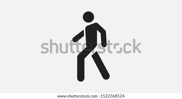 Walking Man Vector Icon Walking Man Stock Vector (Royalty Free ...