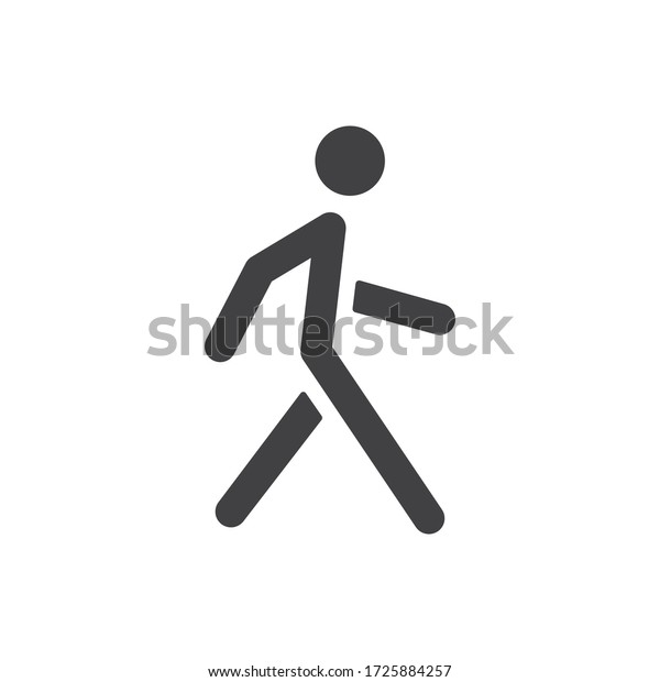 Walking Man Vector Icon People Walk Stock Vector (Royalty Free ...