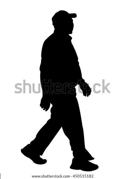 Walking Old Man Body Silhouette Vector: เวกเตอร์สต็อก (ปลอดค่าลิขสิทธิ์ ...