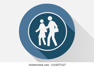 Walking People Icon Stock Vector (Royalty Free) 1115077127 | Shutterstock