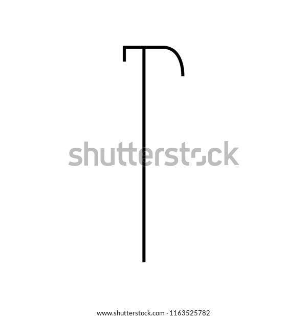 Walking Stick Icon Cane Icon Old Stock Vector (Royalty Free) 1163525782 ...