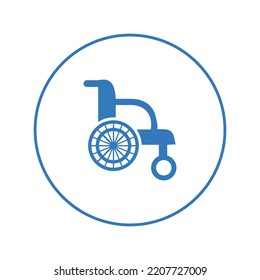 Walking Support Wheelchair Icon Circle Version Stock Vector (Royalty ...