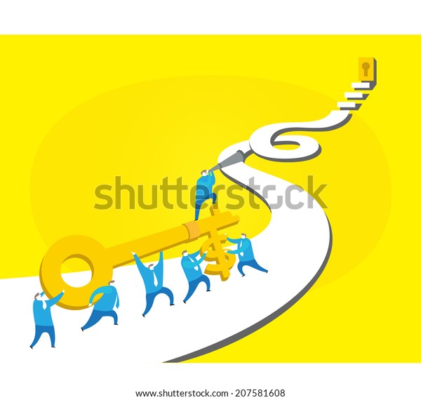 Walking Towards Success Stock Vector (Royalty Free) 207581608 ...