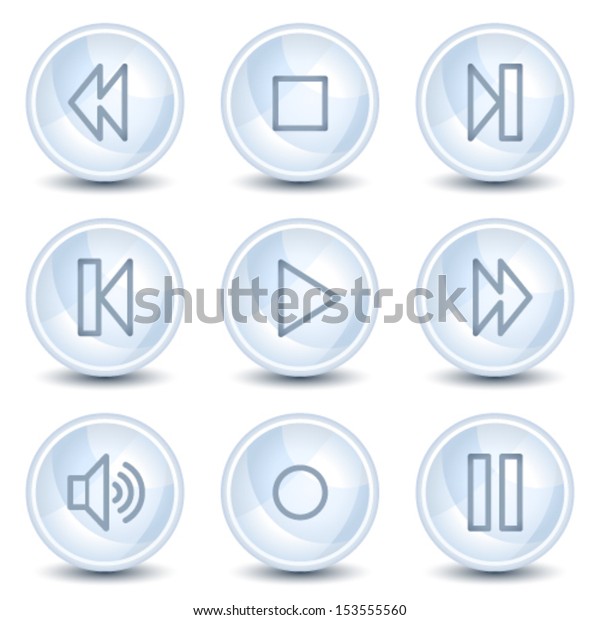 Walkman Web Icons Light Blue Glossy Stock Vector (Royalty Free ...
