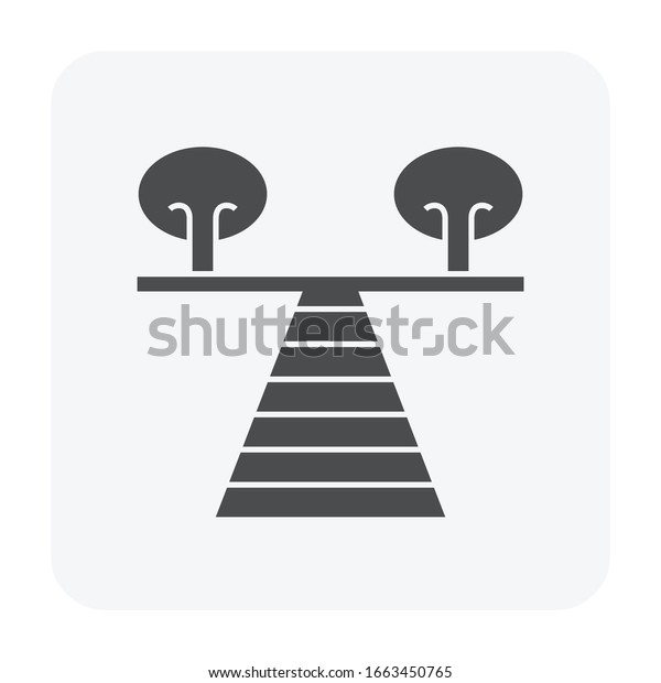 Walkway Tree Icon That Floor Passage Stock Vector (Royalty Free) 1663450765