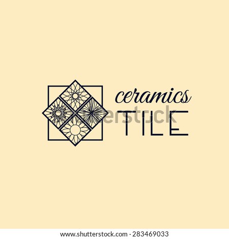 Wall Ceramic Tiles Logo Design Stock Vector (Royalty Free) 283469033 ...