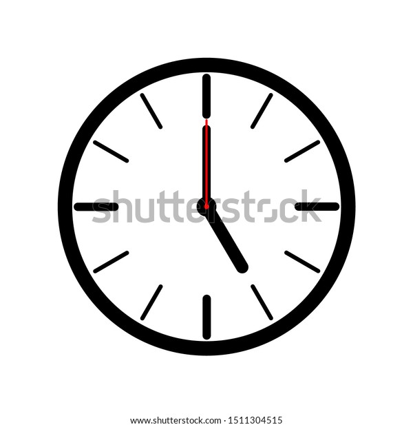 Wall Clock Showing Office Working Hours Stock Vector (Royalty Free ...