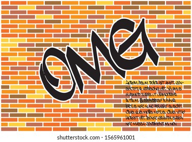 Wall Graffiti Text Brick Black Letter Stock Vector (Royalty Free ...