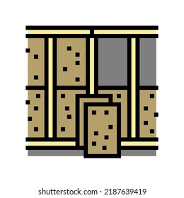 Wall Insulation Color Icon Vector Wall Stock Vector (Royalty Free ...