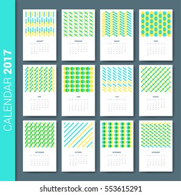 Wall Monthly Calendar Concept Vector Design Stock Vector (Royalty Free ...