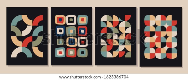 Wall Prints 1950s Style Mid Century: vector de stock (libre de regalías ...