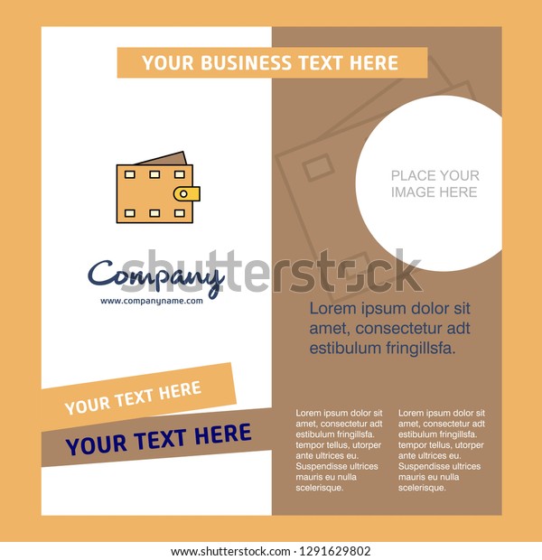 Wallet Company Brochure Template Vector Busienss: เวกเตอร์สต็อก (ปลอด ...