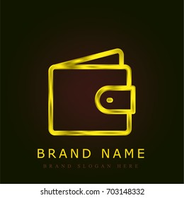 Wallet Golden Metallic Logo Stock Vector (Royalty Free) 703148332 ...