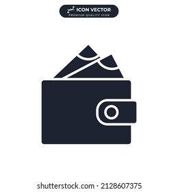 Wallet Icon Symbol Template Graphic Web Stock Vector (Royalty Free ...