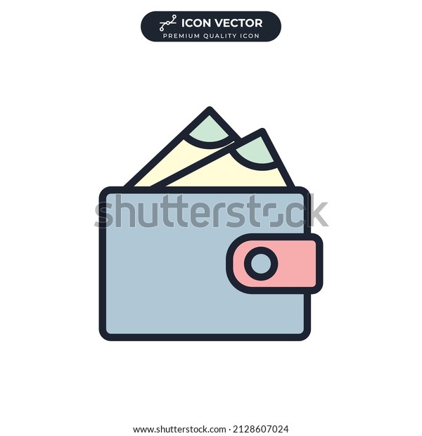 Wallet Icon Symbol Template Graphic Web Stock Vector (Royalty Free ...