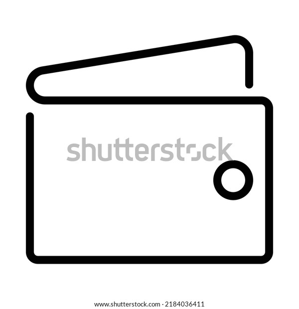Wallet Outline Icon Vector Illustration Stock Vector (Royalty Free ...