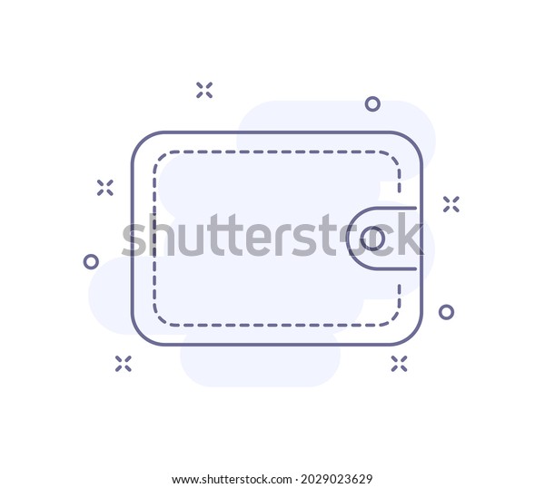 Wallet Outline Vector Illustration Isolated On Stock Vector (Royalty ...