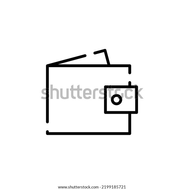Wallet Saving Money Dotted Line Icon Stock Vector (Royalty Free ...