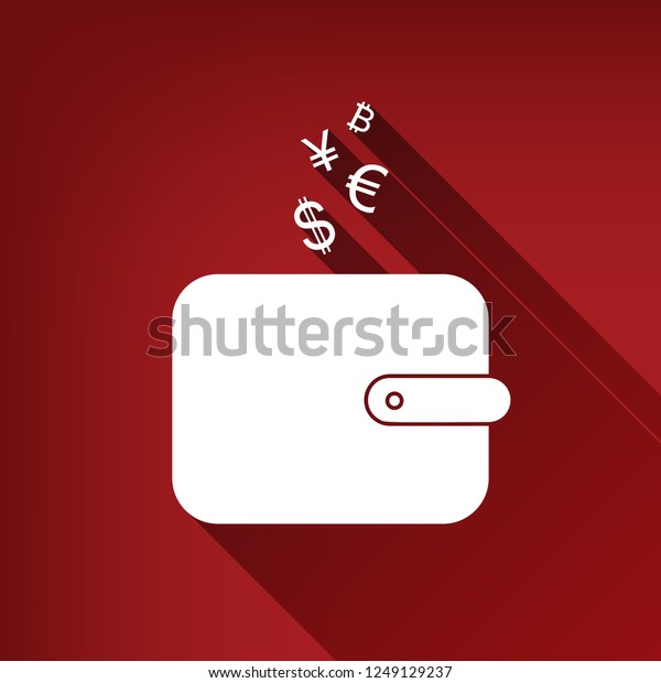 Wallet Sign Currency Symbols Vector White Stock Vector (Royalty Free ...