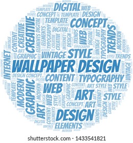 Wallpaper Design Word Cloud Wordcloud Made Stock Vector (Royalty Free ...
