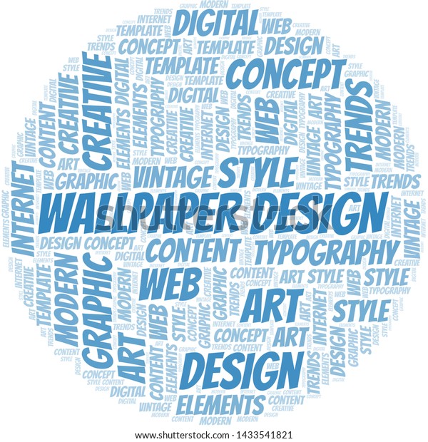 Wallpaper Design Word Cloud Wordcloud Made Stock Vector (Royalty Free ...