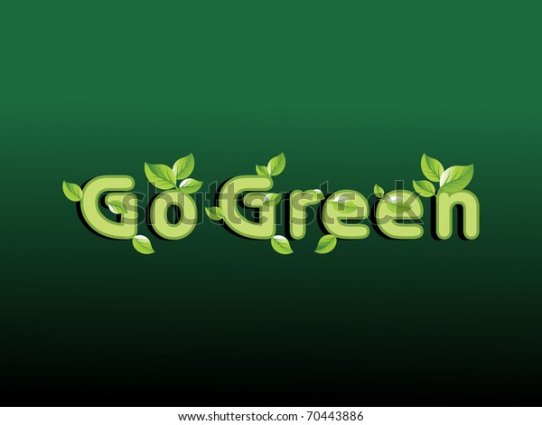 Wallpaper Go Green Vector Illustration Stock Vector (Royalty Free ...