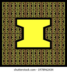 Wallpaper Golden Geometric Pattern Place Under Stock Vector (Royalty ...