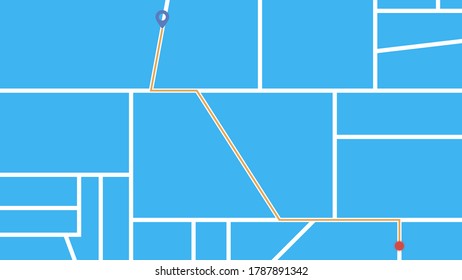 Wallpaper Navigation Map Shows Destination Stock Vector (Royalty Free ...