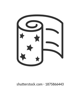Wallpaper Roll Stars Linear Icon Editable: เวกเตอร์สต็อก (ปลอดค่า ...