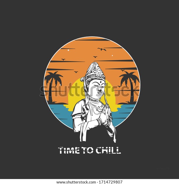 Wallpaper Time Relax Chill Stock Vector (Royalty Free) 1714729807