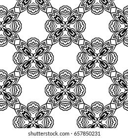 Seamless Monochrome Pattern Turkish Style Vintage Stok Vektör (Telifsiz ...