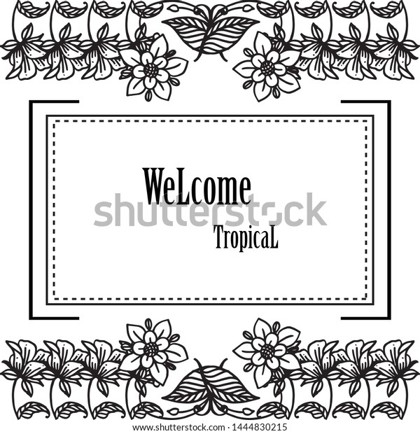 Wallpaper Welcome Tropical Design Spring Flower Stock Vector (Royalty ...