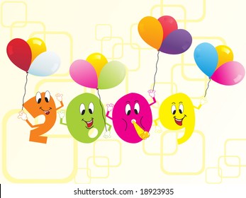 Wallpaper Year 2009 Background Party People Stock Vector (Royalty Free ...