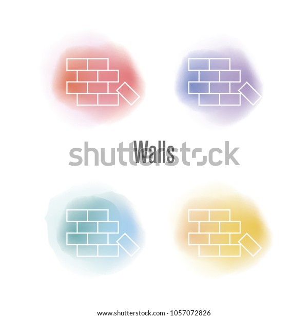 Walls Icon Concept Stock Vector (Royalty Free) 1057072826 | Shutterstock
