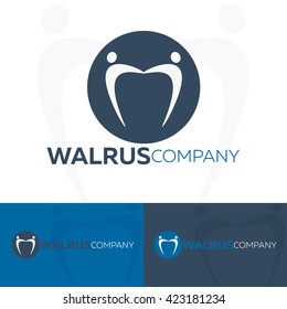 Walrus Logo Vector Walrus Company Stock Vector (Royalty Free) 423181234 ...
