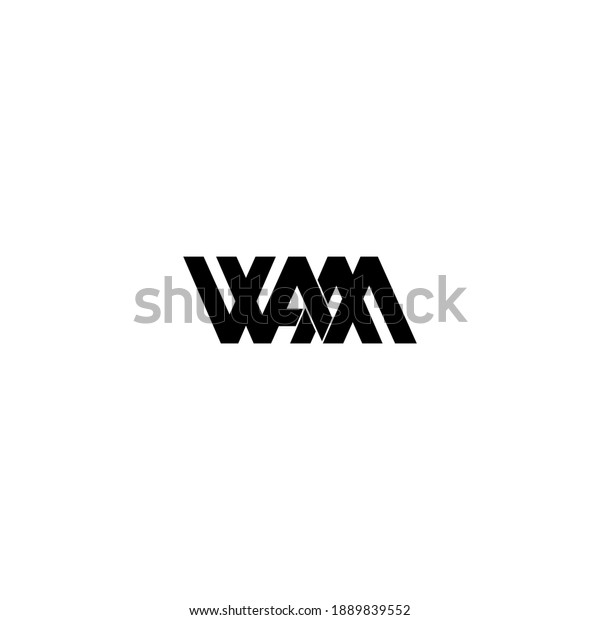 Wam Letter Original Monogram Logo Design: เวกเตอร์สต็อก (ปลอดค่า ...