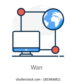 Wan Icon Wide Area Network Flat Stock Vector (Royalty Free) 1853406811 | Shutterstock