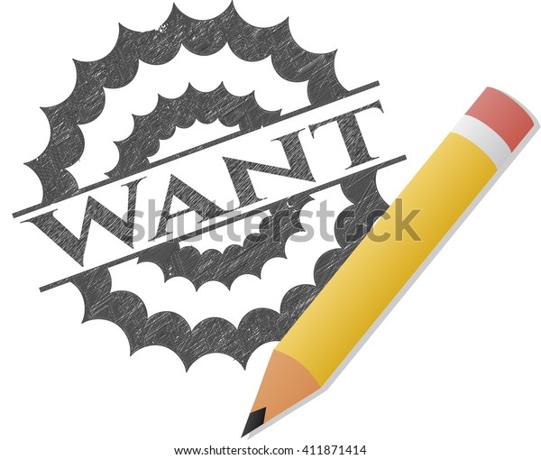 Want Draw Pencil Strokes Stock Vector (Royalty Free) 411871414 ...