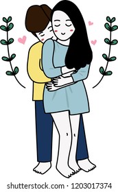 89 Couple tight hug Stock Vectors, Images & Vector Art | Shutterstock