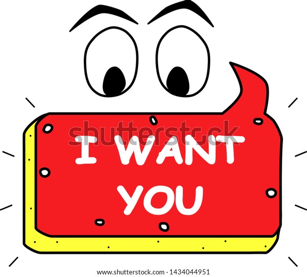 Want You Icon Poster Element Logo Stock Vector (Royalty Free ...