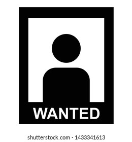 Wanted Poster Icon Black Isolated Vector Stock Vector (Royalty Free ...