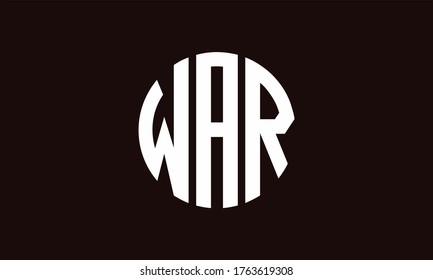 War Circle Emblem Abstract Monogram Letter Stock Vector (Royalty Free ...