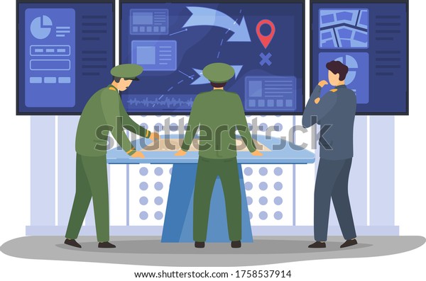 War Digital Control Panel Military Operation Stock Vector (Royalty Free ...