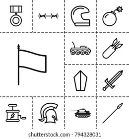 War Icons Set 13 Editable Outline Stock Vector (Royalty Free) 794328031 ...
