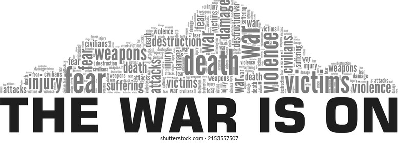 War On Conceptual Vector Illustration Word Stock Vector (Royalty Free ...