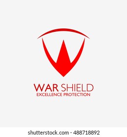 War Shield Logo Design Template Vector Stock Vector (Royalty Free ...