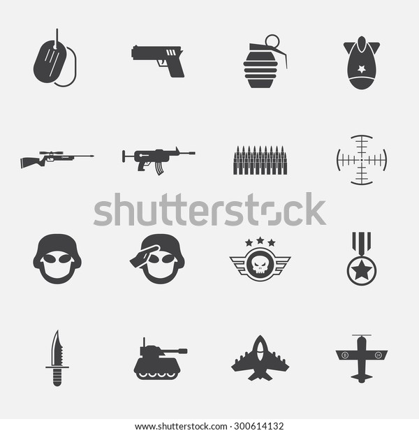War Soldier Icon Set Stock Vector (Royalty Free) 300614132 | Shutterstock